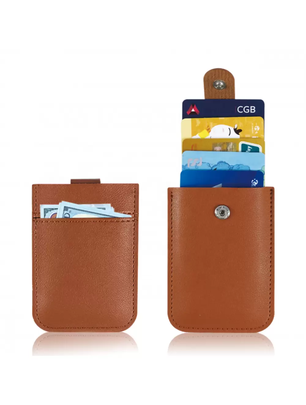 Leather Pull-Out Card Case Organizer | EasyPrint Singapore