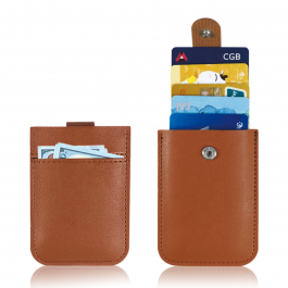 Leather Pull-Out Card Case Organizer | EasyPrint Singapore